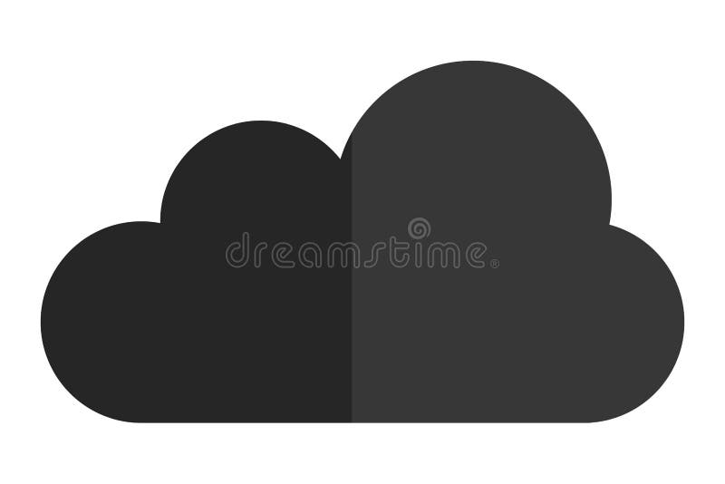 Simple grey cloud stock illustration. Illustration of icon - 73284148