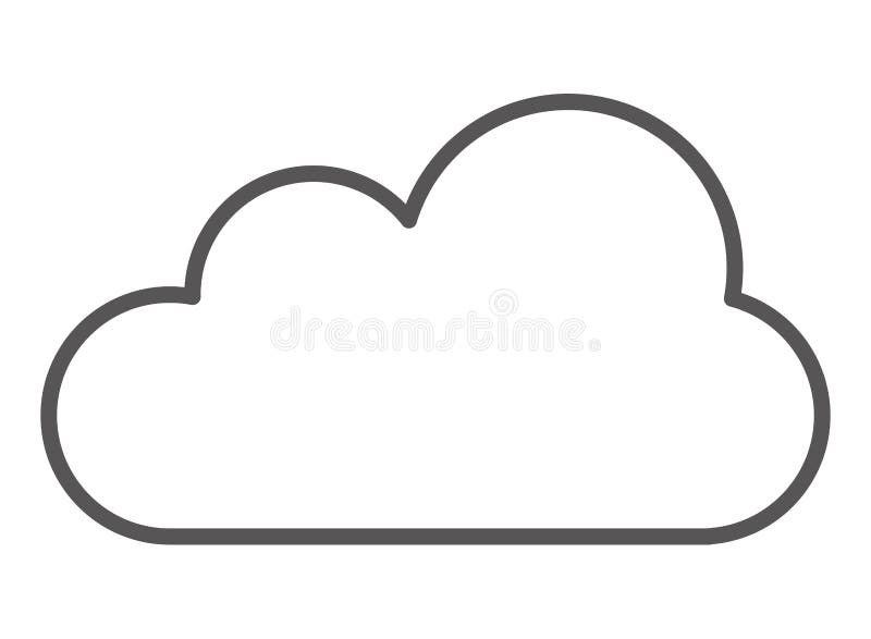 Simple grey cloud stock illustration. Illustration of icon - 73284148