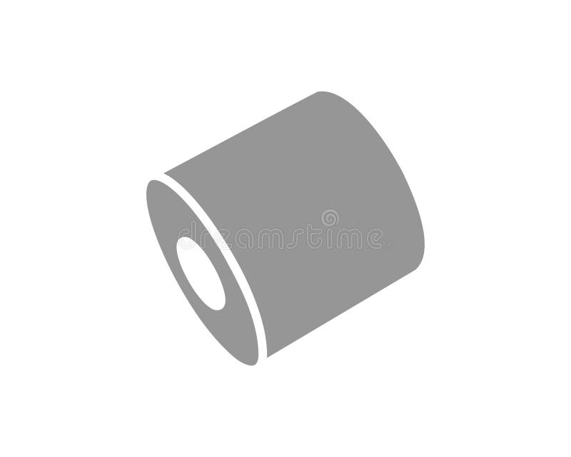 Simple Grey Cylindrical Icon, Perfect for Representing Data Storage ...