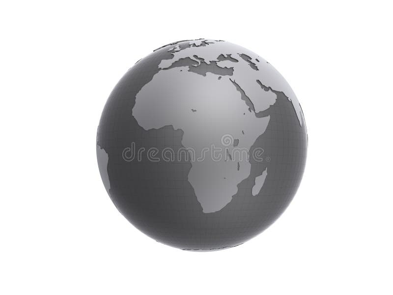 Simple grey globe stock illustration. Illustration of nations - 2719653