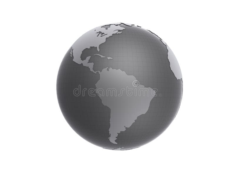 Simple grey globe stock illustration. Illustration of geography - 2719669