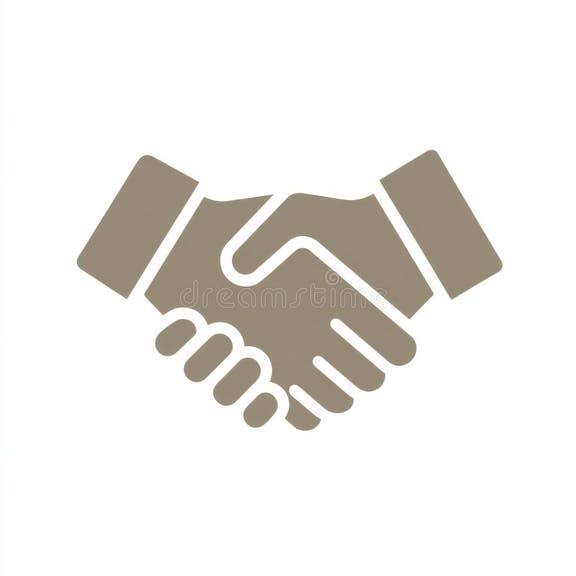 Simple Grey Handshake Icon stock illustration. Illustration of teamwork ...