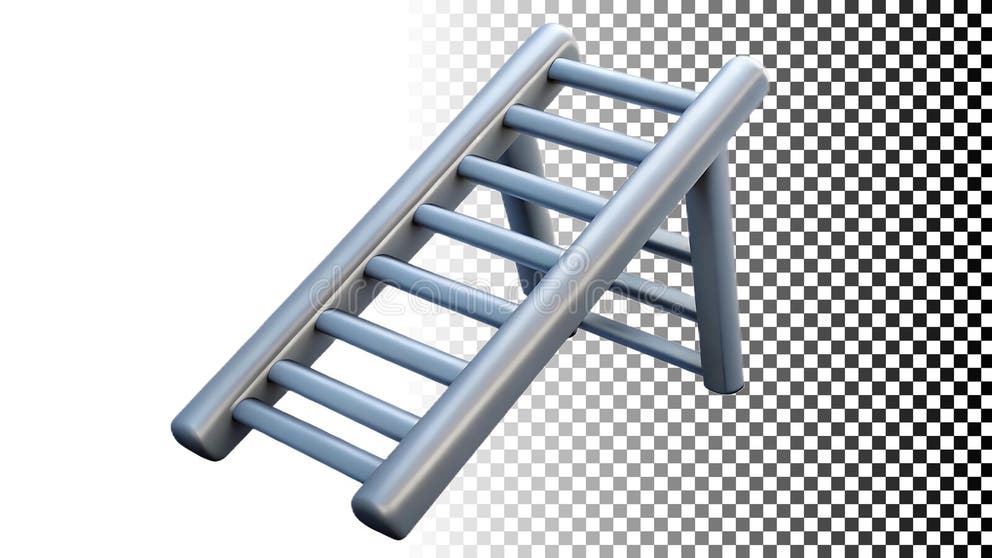 Simple Grey Ladder Icon, Climbing Tool Steps, Progress and Ascent ...