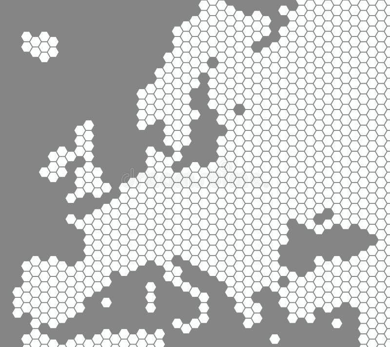 Pixel Map of Europe stock illustration. Illustration of simple - 51595556