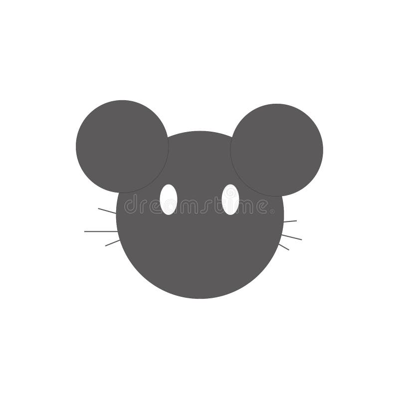 Simple grey mouse stock illustration. Illustration of halloween - 254058414