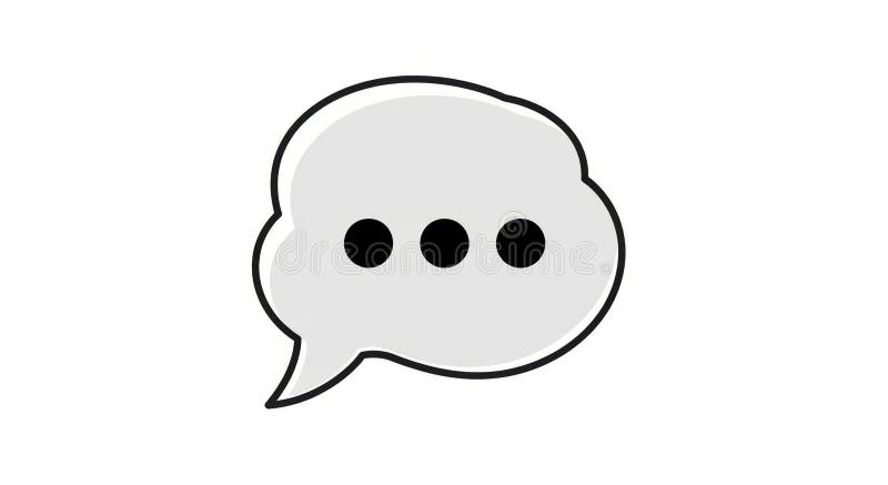 Simple Grey Speech Bubble with Ellipsis Loading Indicator Stock ...