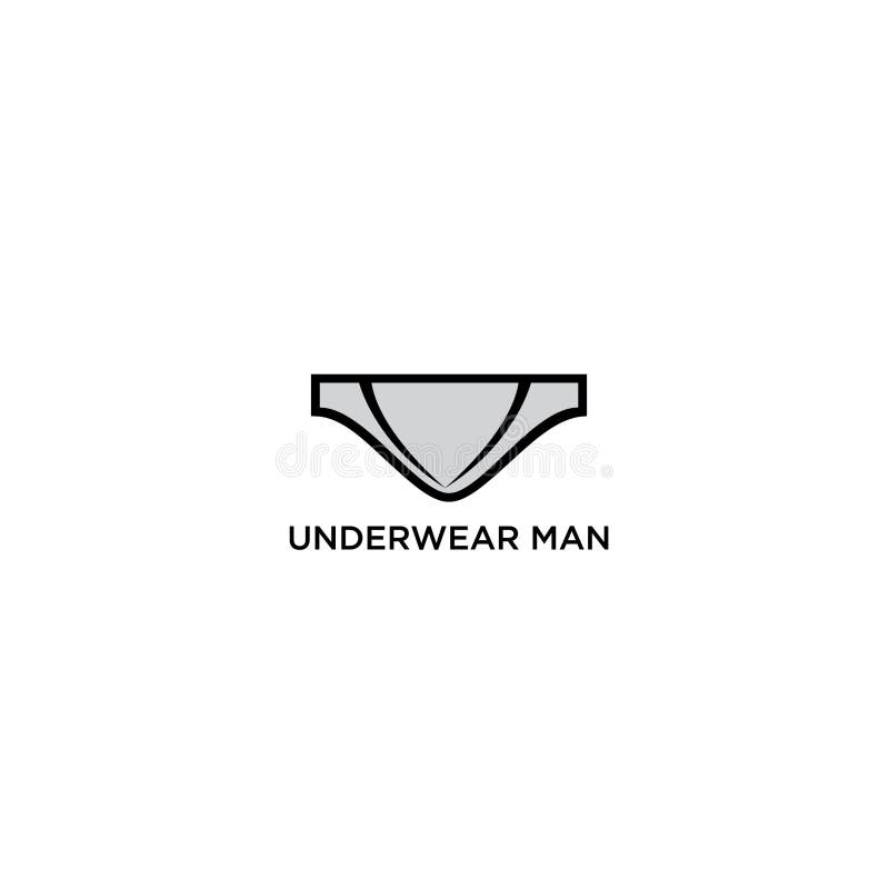 Simple Grey Under Ware Man Short Logo Stock Vector - Illustration of ...