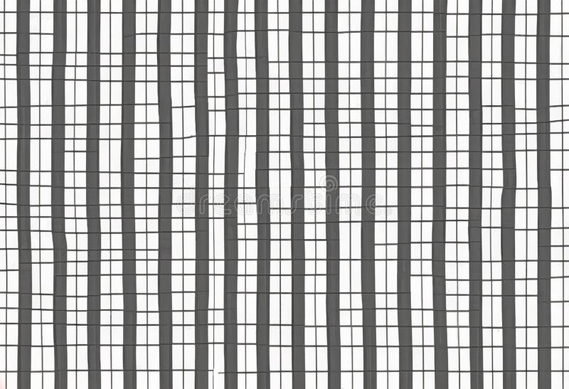Collection of Simple Grid With Stripes. Square Doodle On White ...