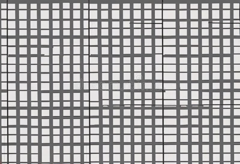 Simple Grid with Stripes. Square Doodle on White Background Stock ...