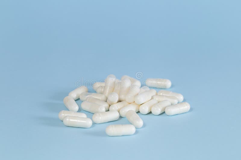 Simple Group of Medicine Capsules Stock Photo - Image of drug, allergic ...