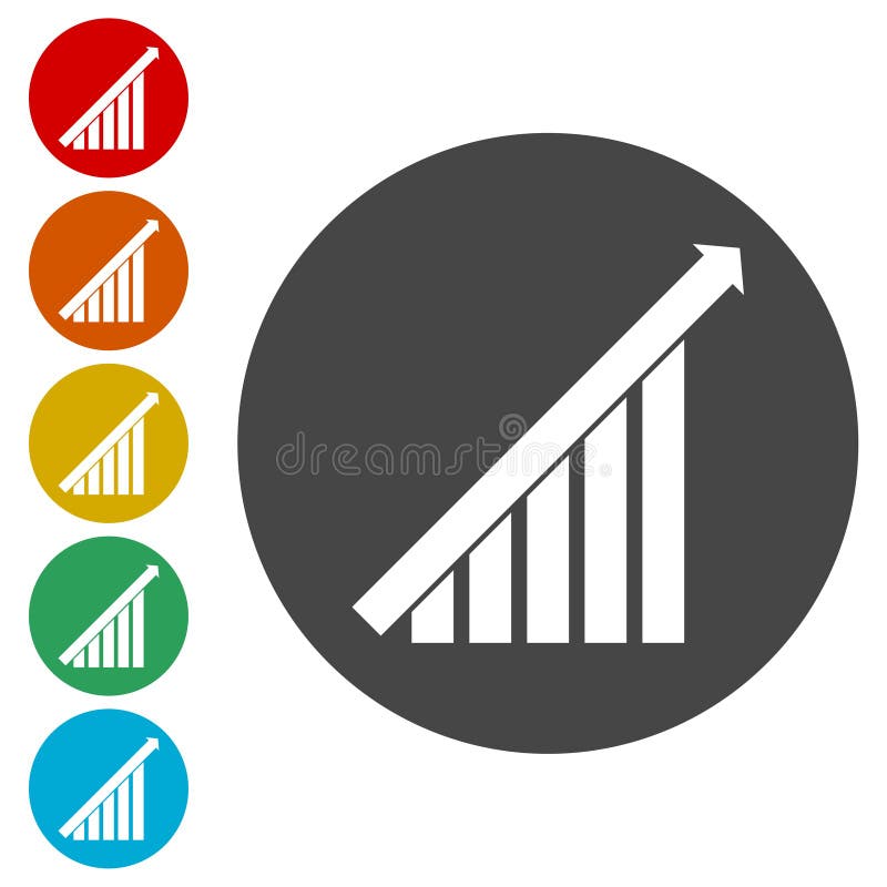 Simple Growth chart - icon stock vector. Illustration of business ...