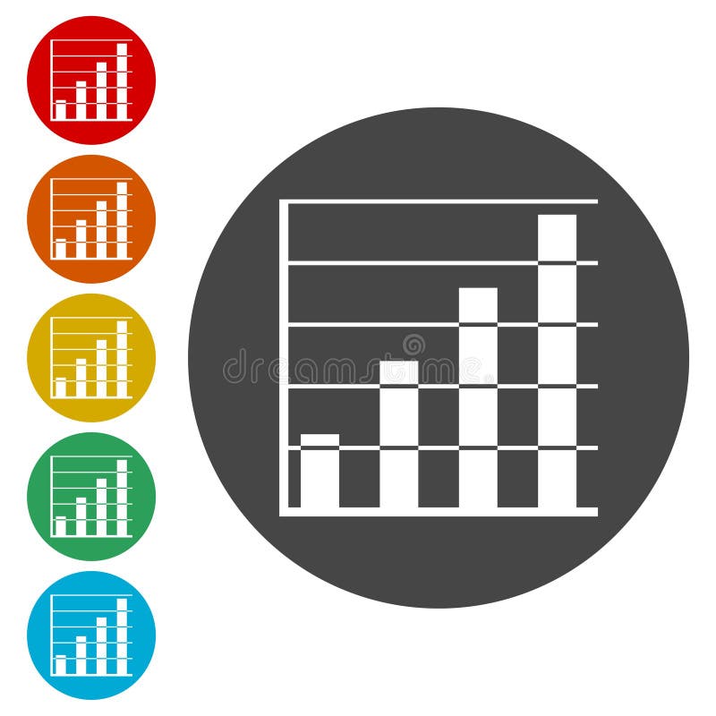 Simple Growth chart - icon stock illustration. Illustration of ...