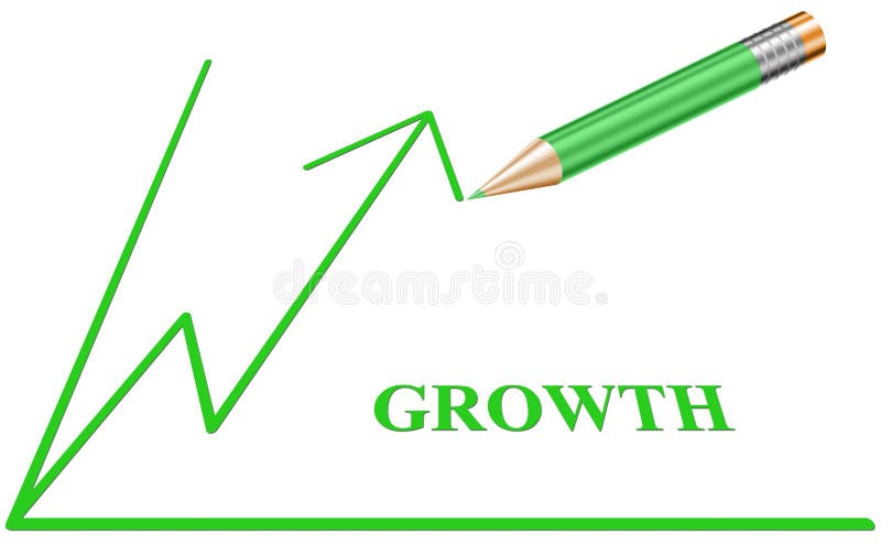 Simple Growth Graph Sketch stock illustration. Illustration of business ...