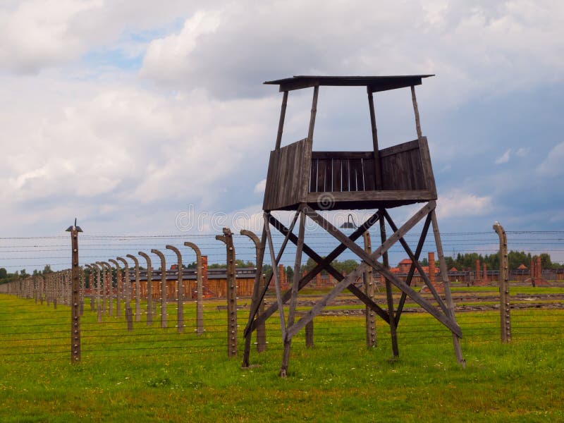 Simple Guard Post and Barbwire Fence Editorial Stock Image - Image of ...