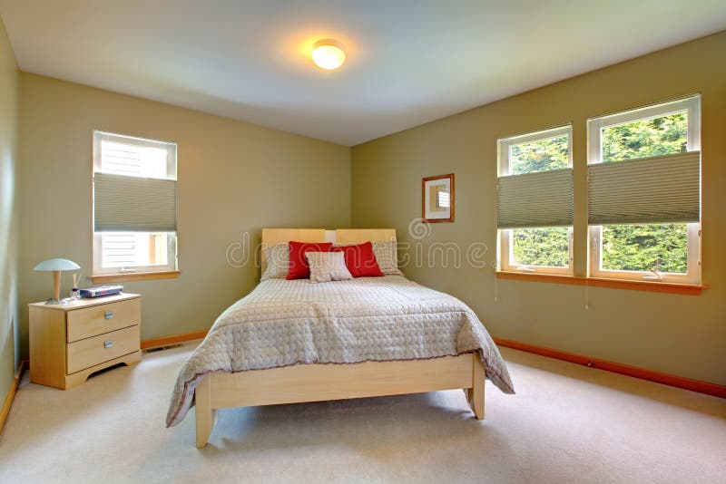 Simple guest bedroom stock photo. Image of furniture - 23634218