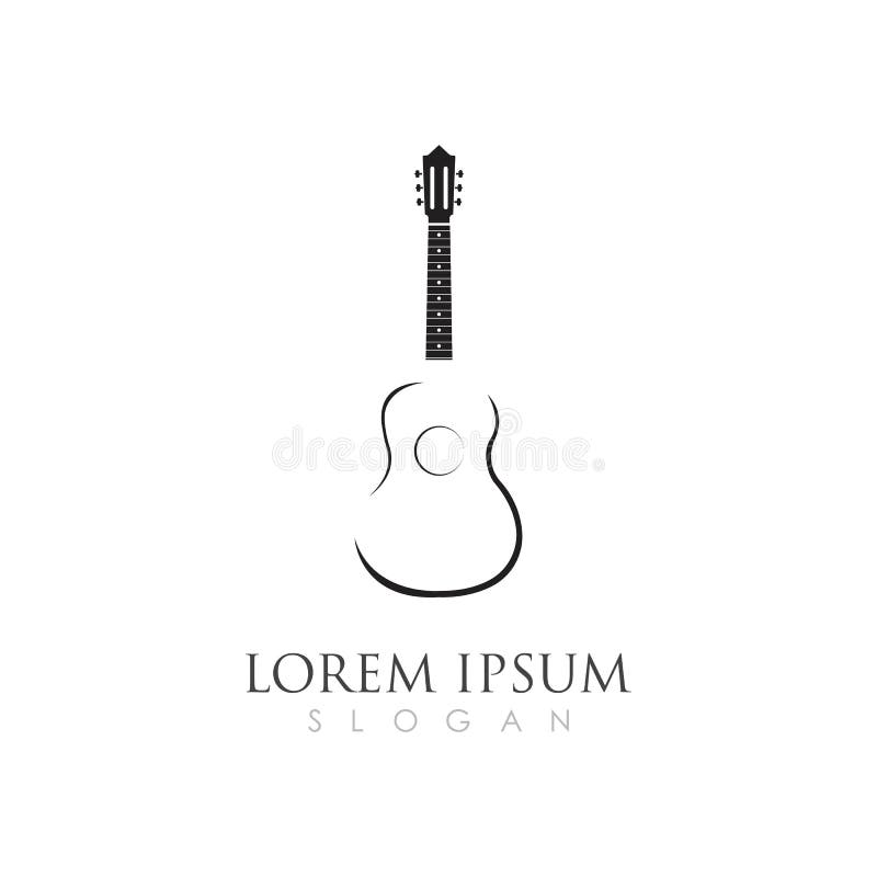 Simple Guitar Music Logo Vector Illustration Stock Vector ...
