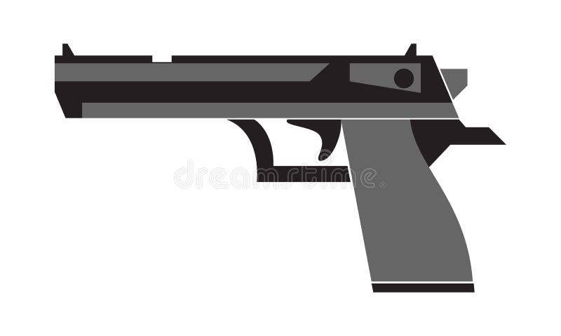 Simple Gun Illustration Vector Design Stock Vector - Illustration of ...