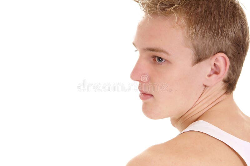 Simple guy portrait stock photo. Image of caucasian, thinking - 22423266