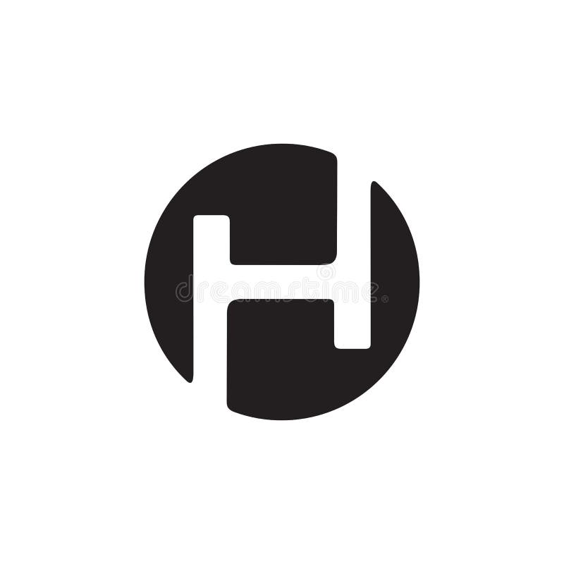 Simple H Initial Letter Logo Design Template Stock Vector ...