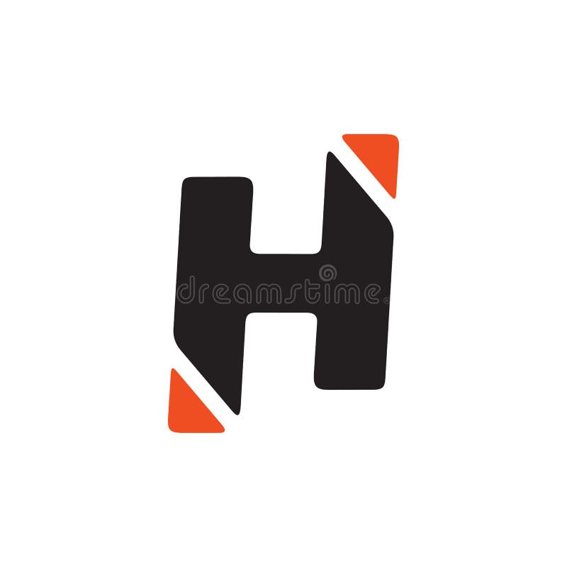 Simple H Initial Letter Logo Design Template Stock Vector ...