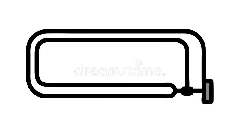 Simple Hacksaw Metal Cutting Tool Hardware Icon, Vector Design ...