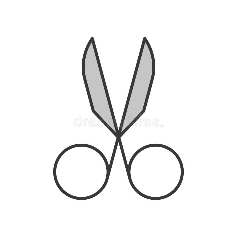 Simple Scissors icon stock vector. Illustration of hair - 115131124