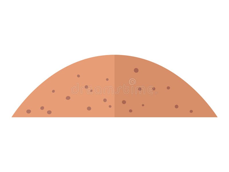 Simple Half Circle with Dots Illustration in Minimalist Design Stock ...