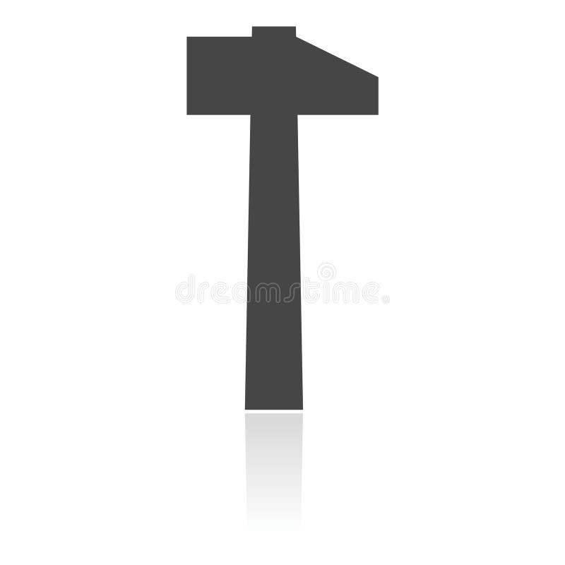 Simple Hammer Icon stock vector. Illustration of industrial - 169569594