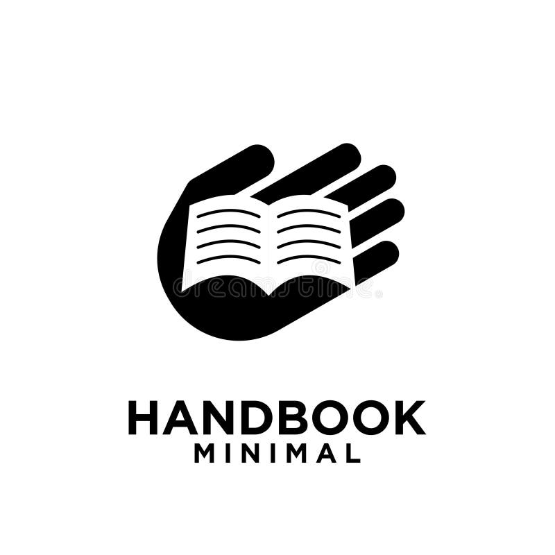 SIMPLE HAND BOOK MINIMAL VECTOR ILLUSTRATION LOGO ICON DESIGN Stock ...