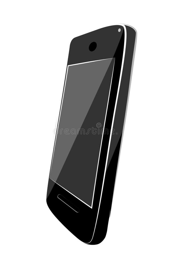 Simple Hand Draw Sketch Flat Color Shining Vector Black Smartphone ...