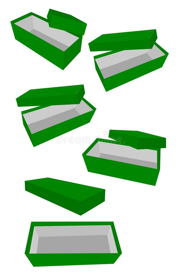 Simple Vector Template or Mockup Purple Shoe Box, Isolated on White ...