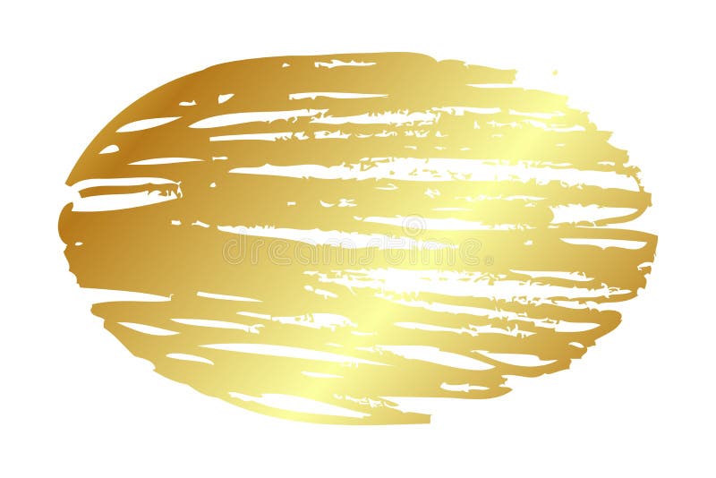 Simple Hand Draw Vector Sketch Gold or Golden Oval Frame Scribble Stock ...