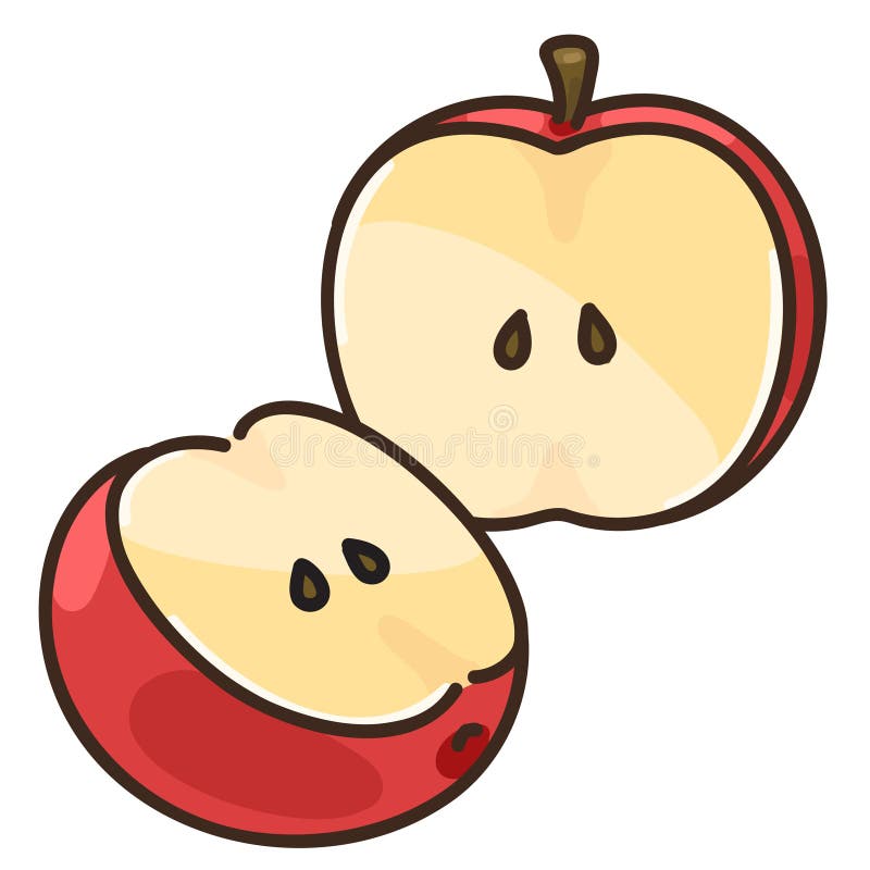 Cut Apple Simple Stock Illustrations – 1,919 Cut Apple Simple Stock ...