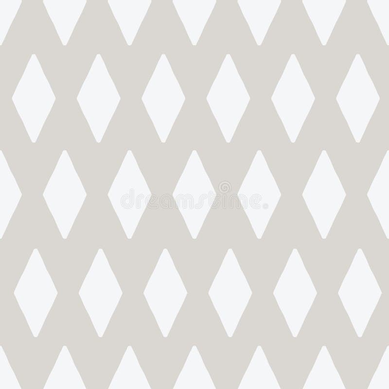 Simple Hand Drawn Diamond Repeat Seamless Vector Pattern Stock Vector ...
