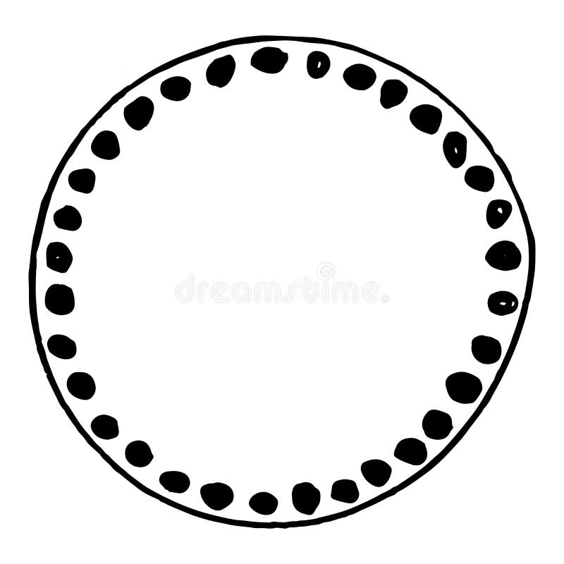 Simple Hand Drawn Doodle Circle Template Stock Vector - Illustration of ...