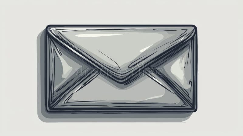 Hand-Drawn Envelope stock illustration. Illustration of envelope ...