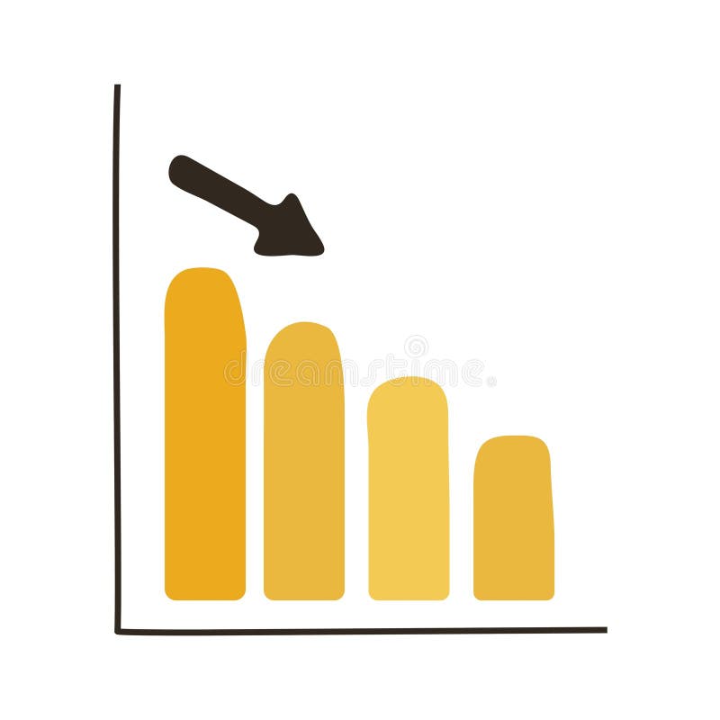 Simple Hand-drawn Growth Chart. Growth Graph with Arrow Indicating ...