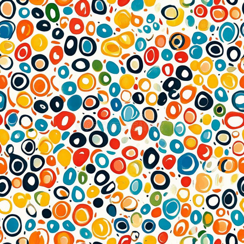 Simple Hand Drawn Marker Dot Pattern Where Irregular Circles Playful ...