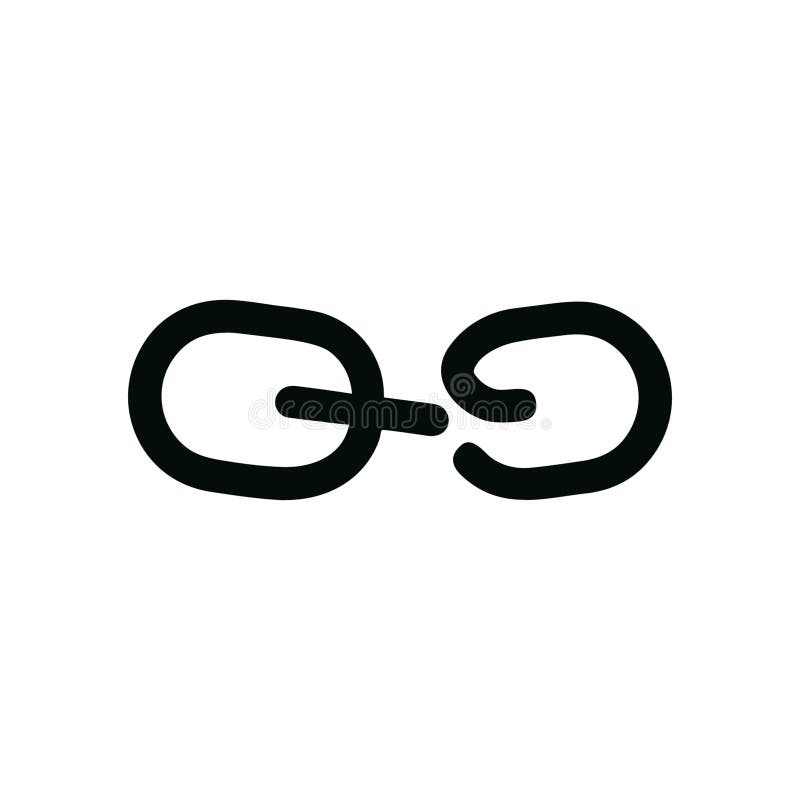 Outline Handdrawn Chain Link Shape Sign Icon Stock Illustration ...