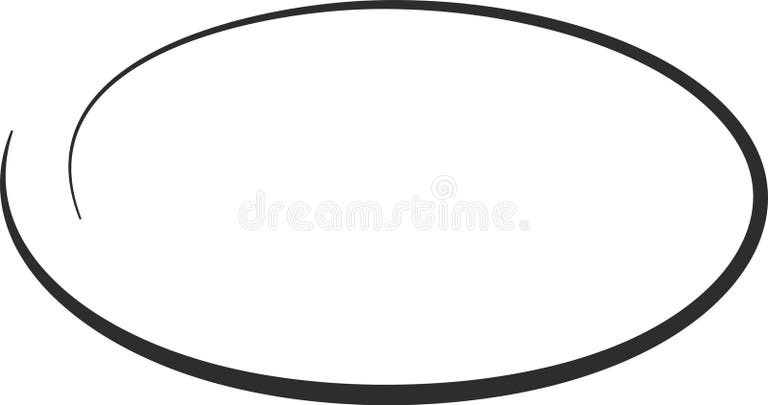 Simple, Hand Drawn Oval Shape Suitable for Highlighting Information ...