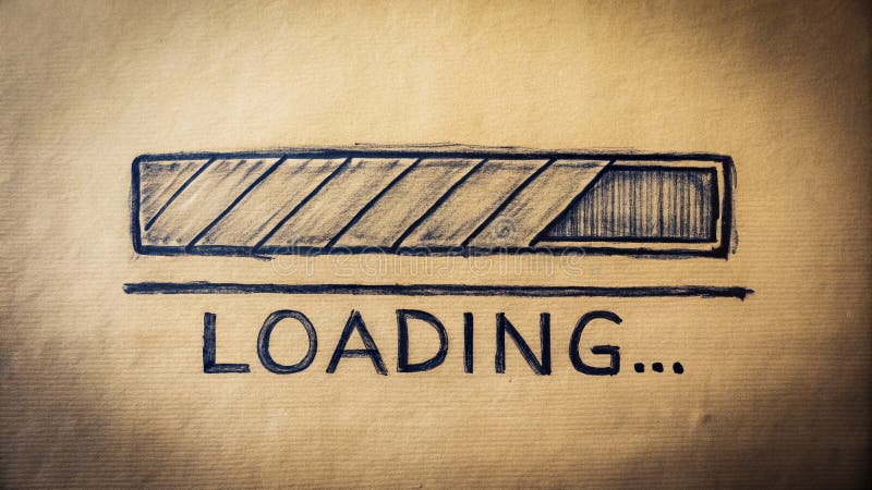 Conceptual Loading Sign Sketch a HandDrawn Inspiration for Modern ...