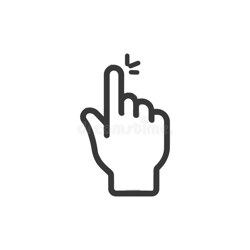 Hand Click, Finger Tap, Digital Interaction Icon Stock Vector ...
