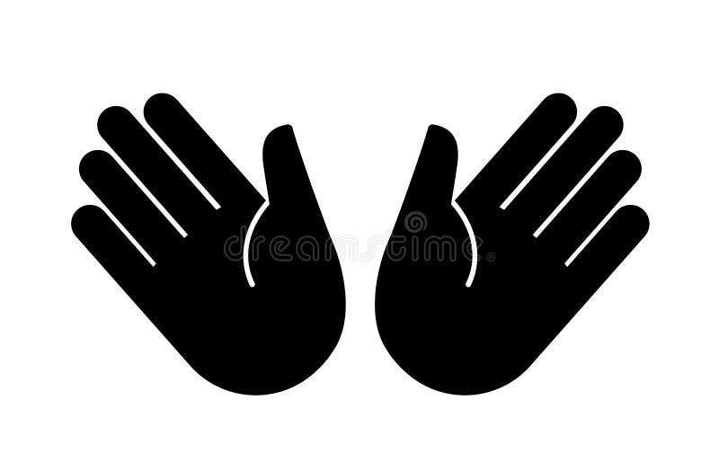 Simple Hand Icon. Vector Illustration Stock Vector - Illustration of ...