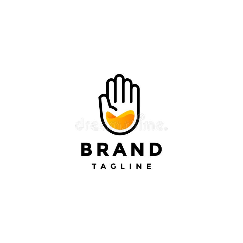 Simple Hand Lab Logo Design Stock Illustration - Illustration of ...