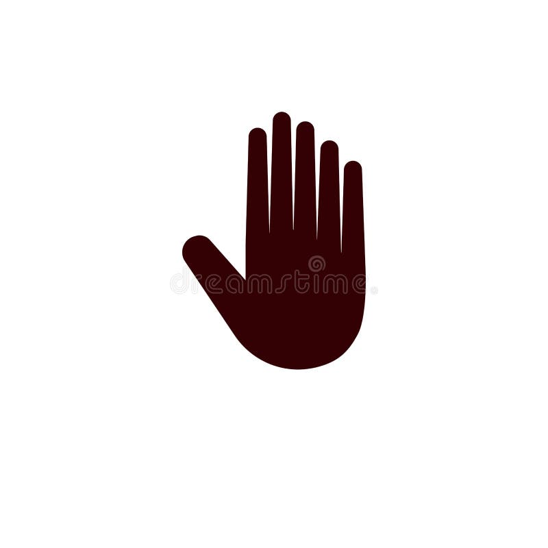 Simple Hand Logo Vector Template Stock Illustration - Illustration of ...