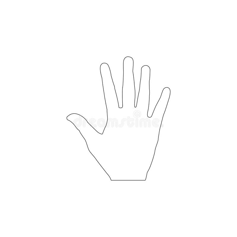 Simple Hand Logo Vector Template Stock Illustration - Illustration of ...
