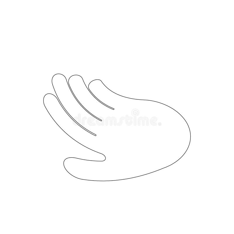 Simple Hand Logo Vector Template Stock Illustration - Illustration of ...