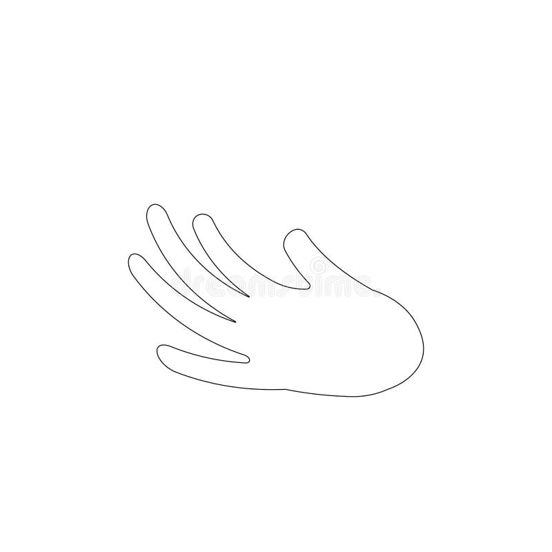 Simple Hand Logo Vector Template Stock Illustration - Illustration of ...