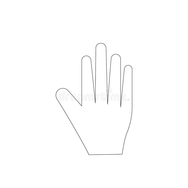 Simple Hand Logo Vector Template Stock Illustration - Illustration of ...