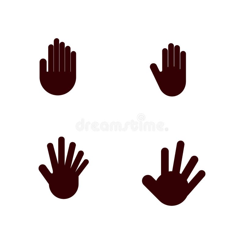 Simple Hand Logo Vector Template Stock Illustration - Illustration of ...